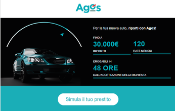 48 ore e sei al volante sulla tua nuova auto! Scopri il prestito AGOS ...