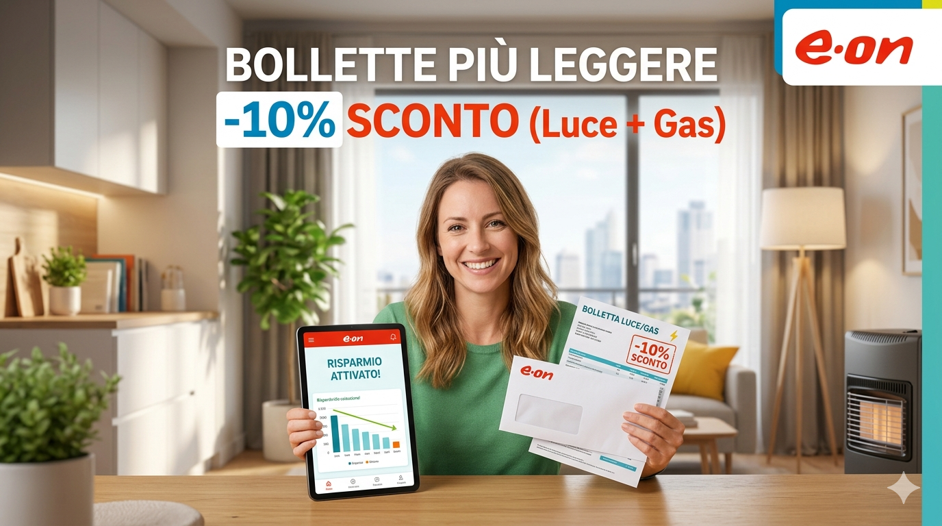 Bollette più leggere con E.ON: arriva lo sconto del 10% per chi unisce ...